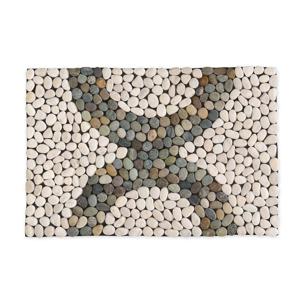 VivaTerra Modern Rainbow Riverstone Doormat | Perigold